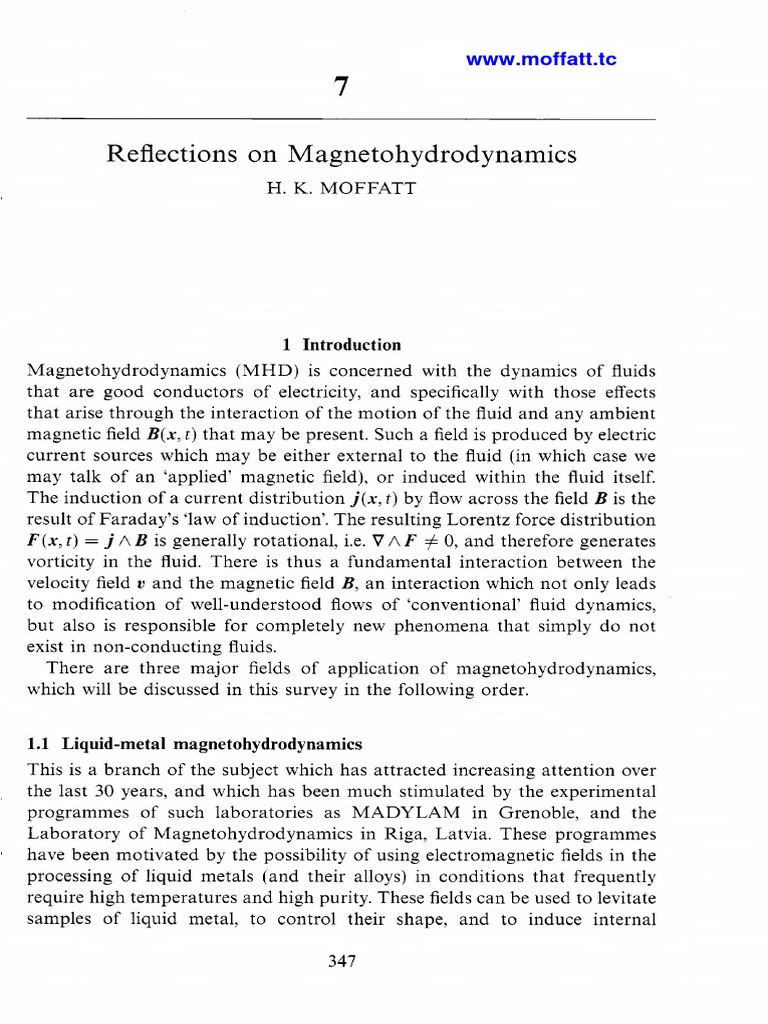 Reflections on Magnetohydrodynamics: A Comprehensive Overview of Key ...