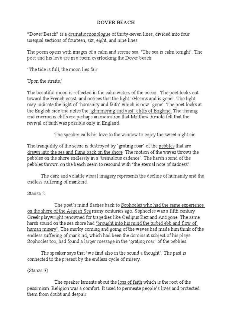 The Decline of Faith and the Darkling Plain: An Analysis of Matthew ...