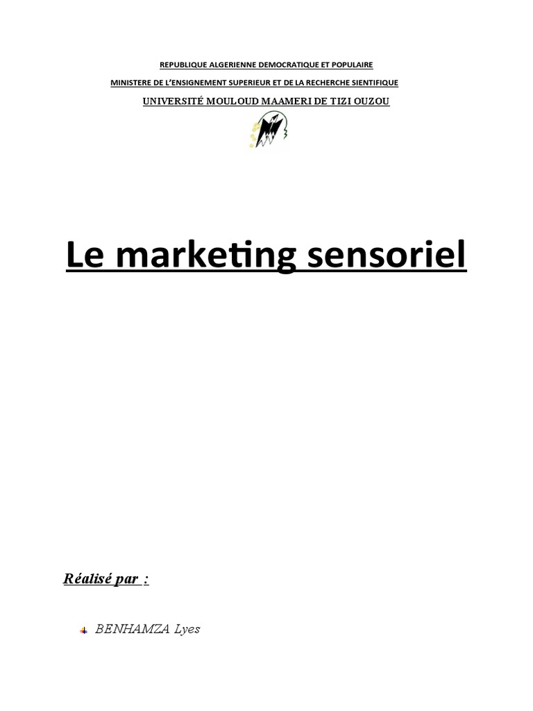 Marketing Sensoriel : Définition et Exemples | PDF | Sens (physiologie ...