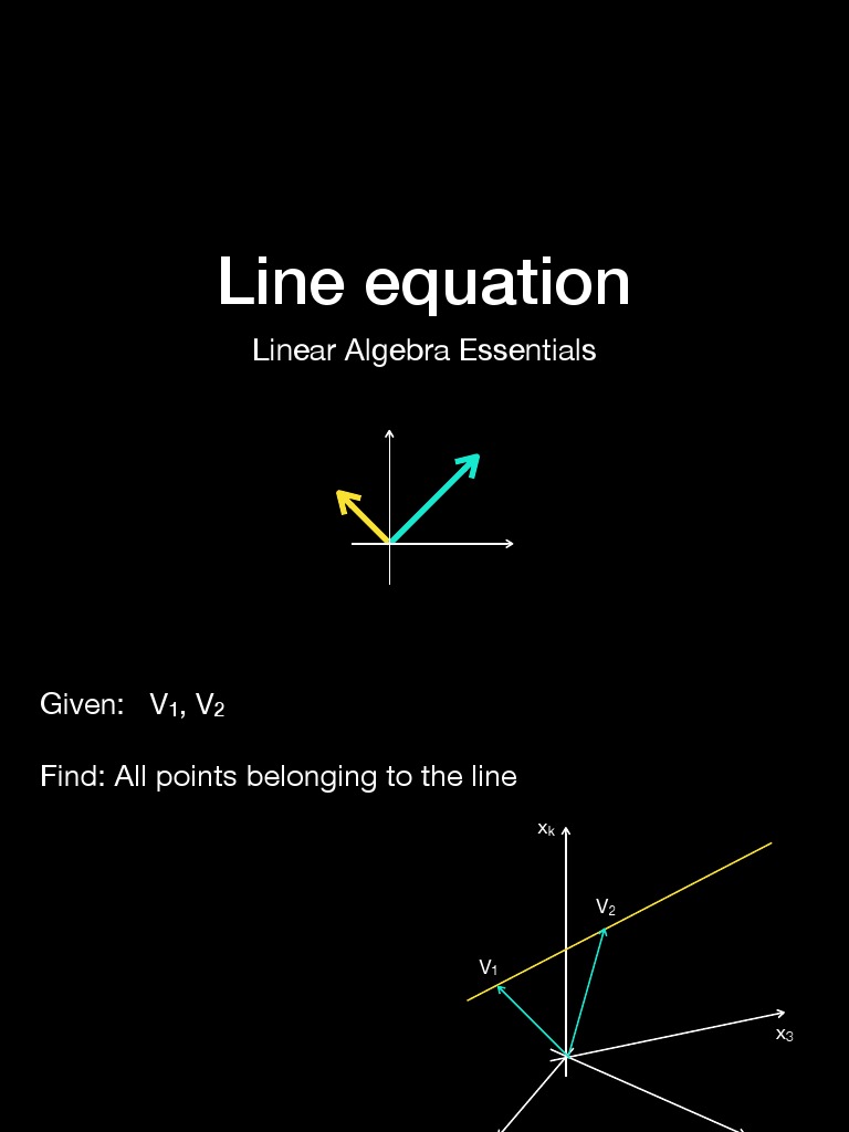 Line Equation: Linear Algebra Essentials | PDF | Algebra | Mathematical ...
