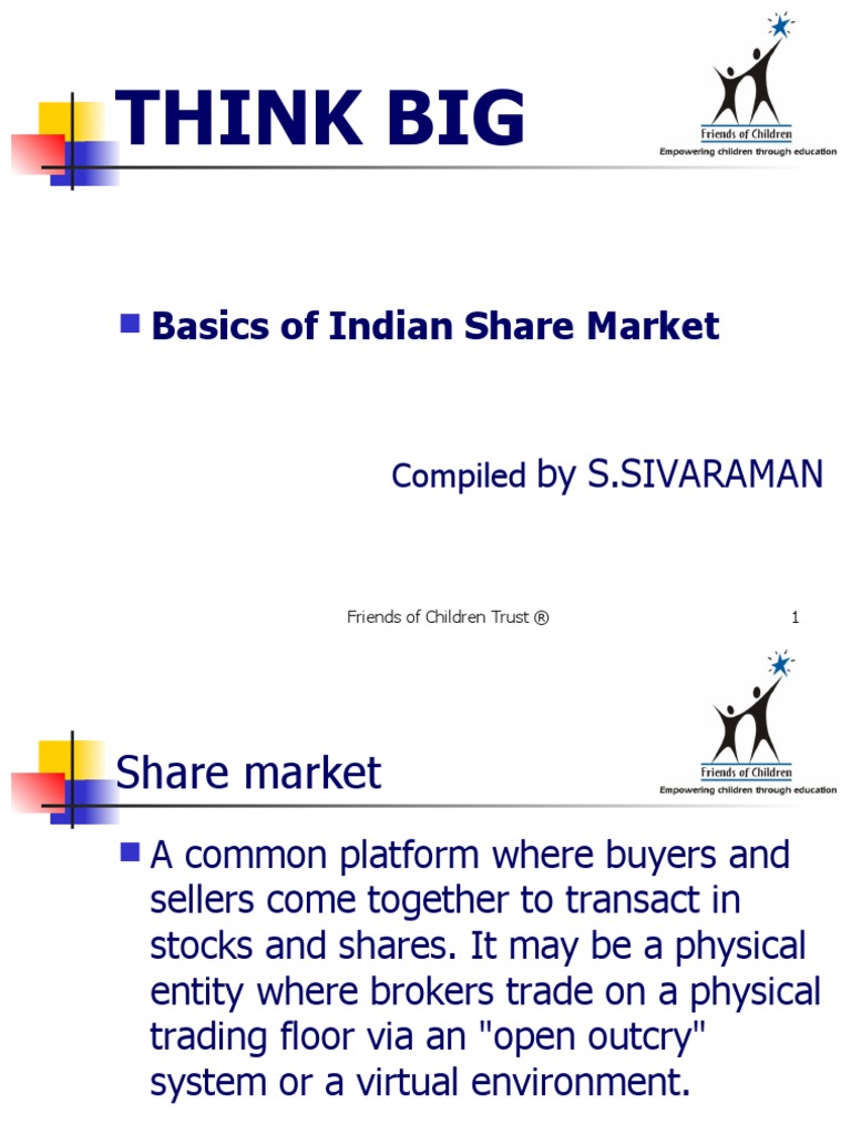 Basics Of. Indian Shsre Marketppt | PDF | Stock Market | Stocks
