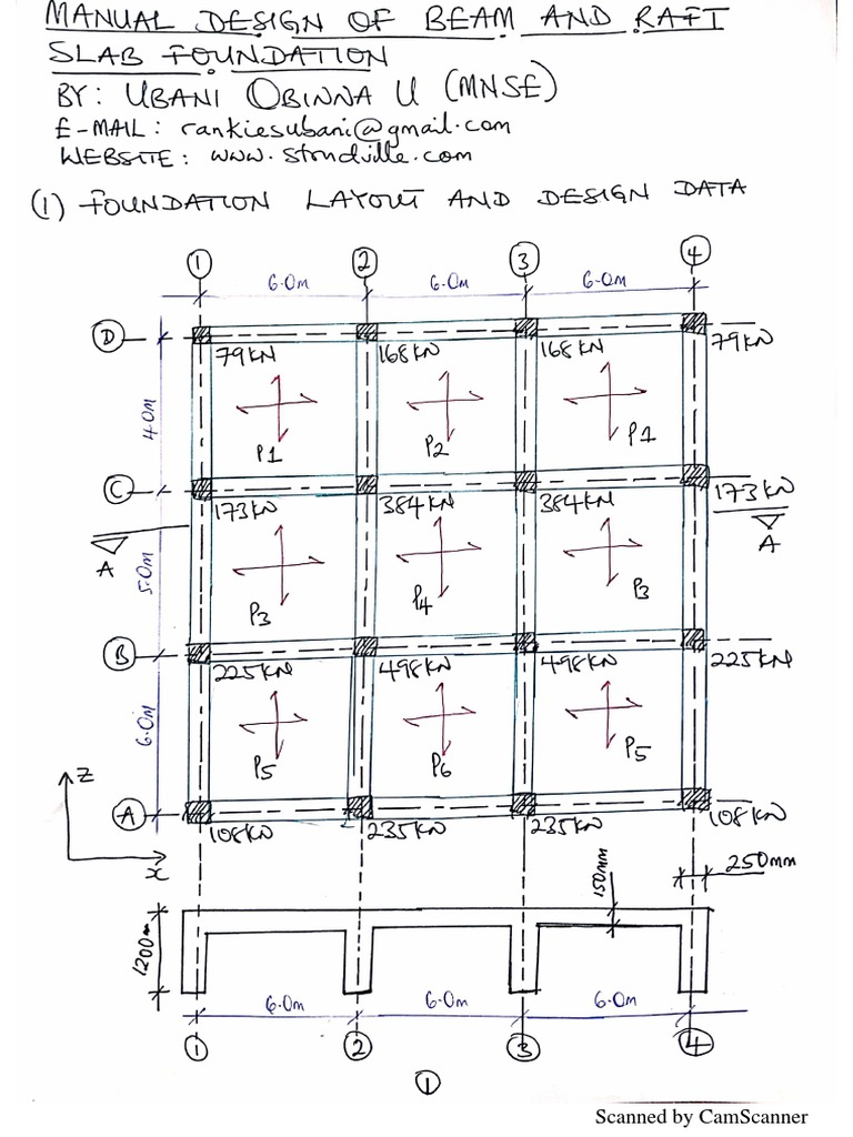 Manual Design of Beam and Raft Foundation According To Eurocode | PDF