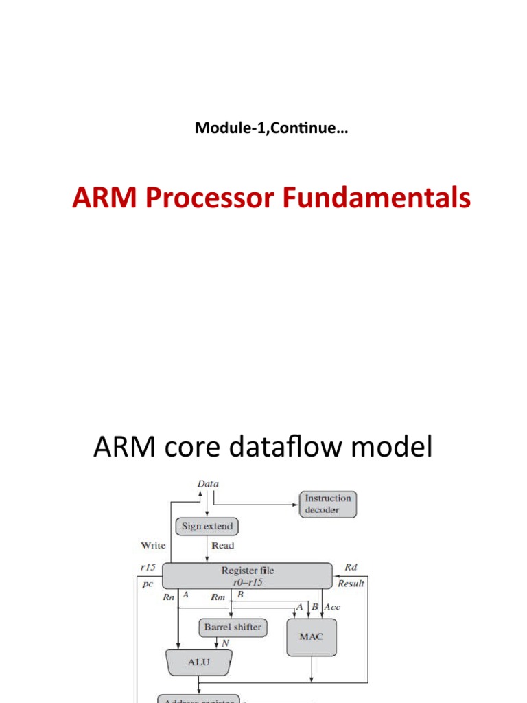 18CS44 MODULE1 Chapter2 | PDF | Arm Architecture | Central Processing Unit