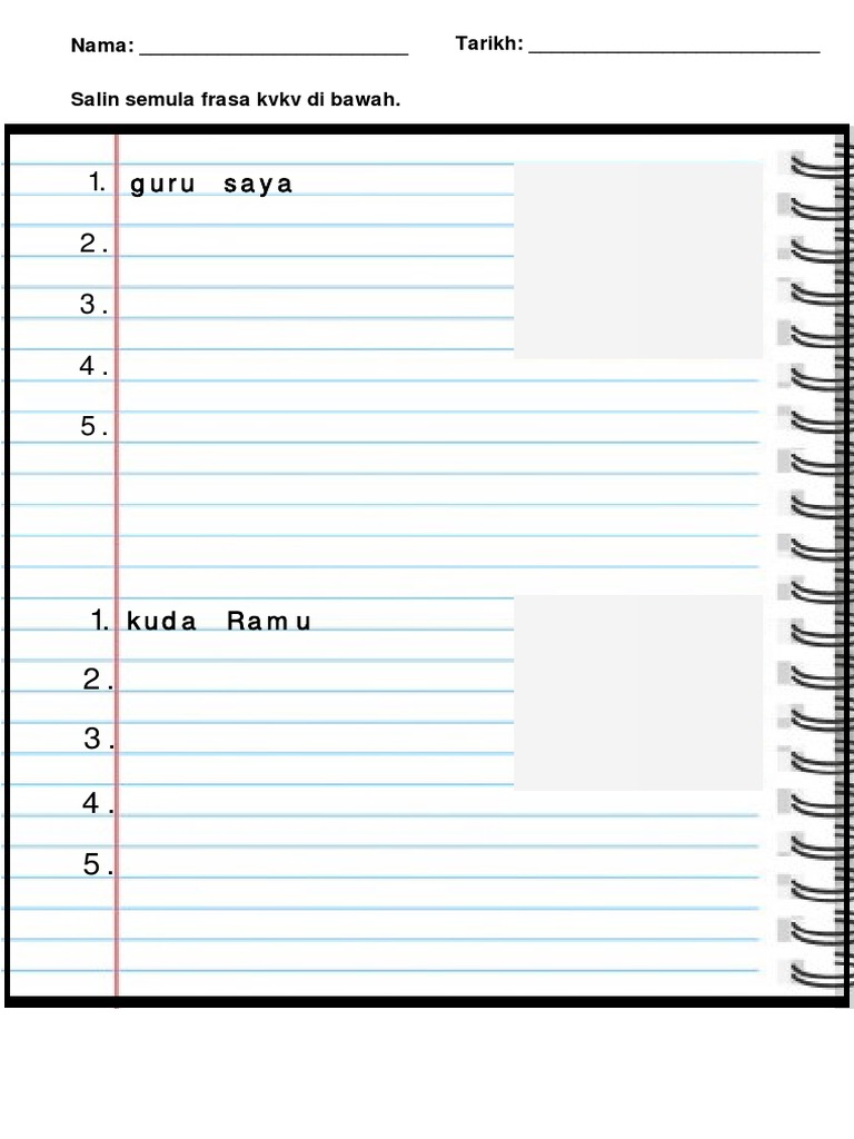 Menulis Frasa KVKV 2 | PDF