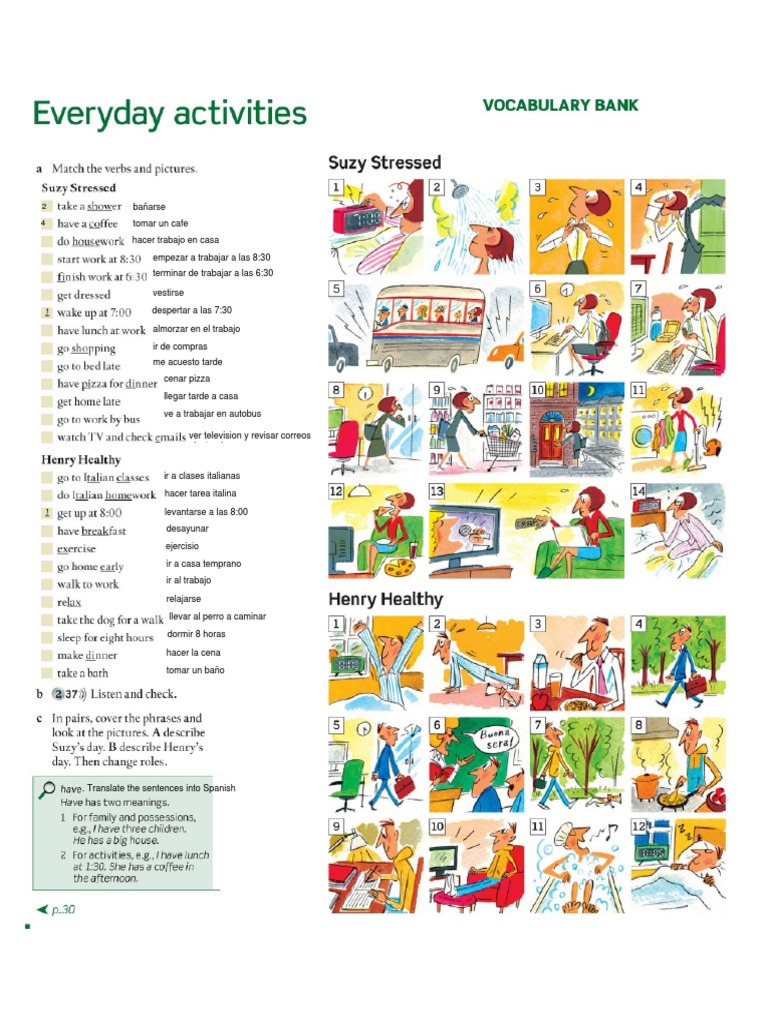 4b - Vocabulary - Every - Day - Activities CH | PDF