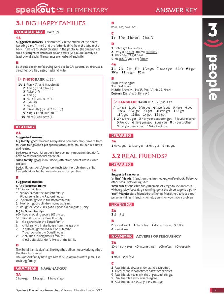 Speakout - 2e - Elementary - Student - Book - Answer - Keys - UNITS - 3 ... Speakout - 2e - Elementary - Student - Book - Answer - Keys - UNITS - 3 ...