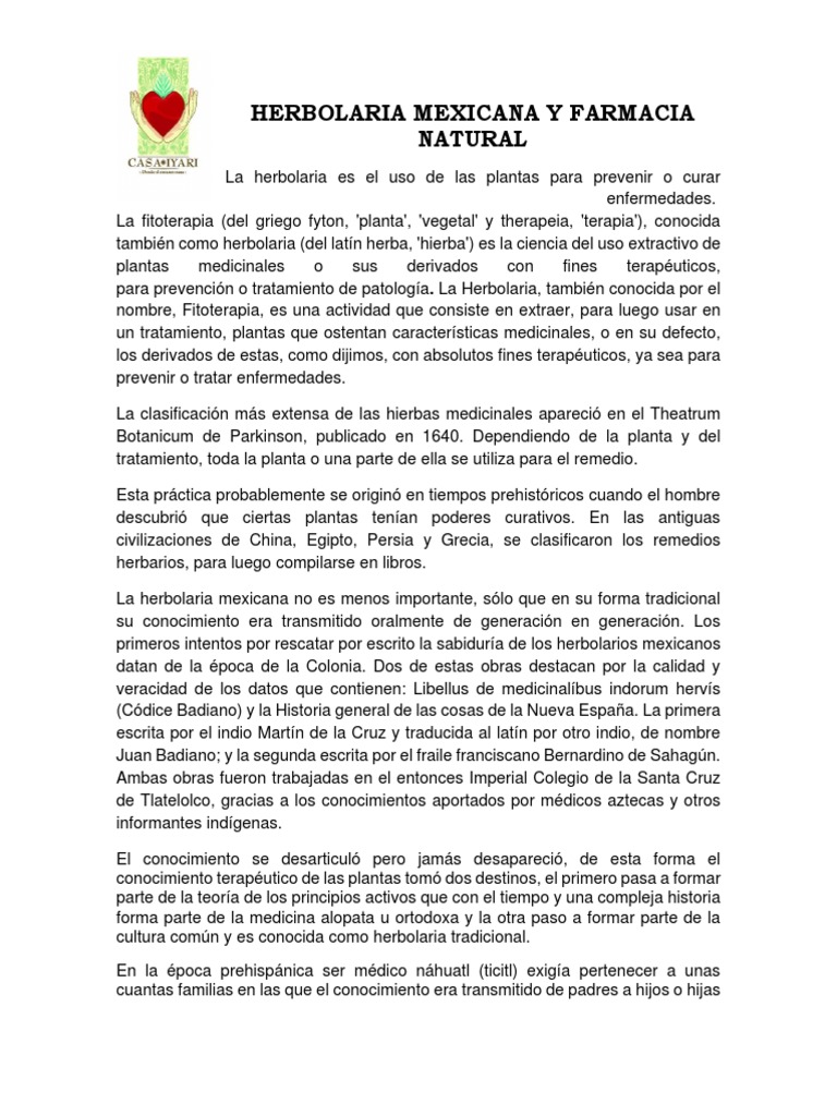 Herbolaria Mexicana y Farmacia Natural | PDF | Té | Té verde