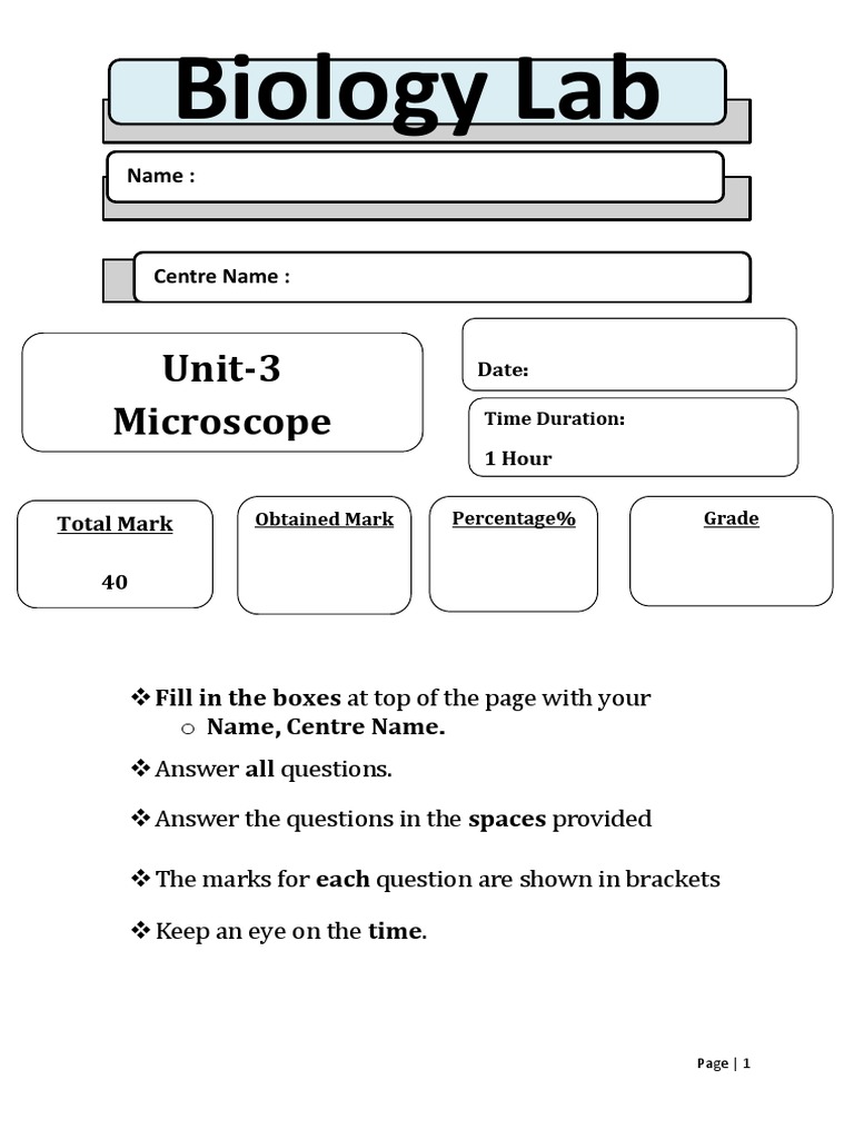Unit 3 Question 1 (Jan-22) | PDF | Micrograph | Microscope