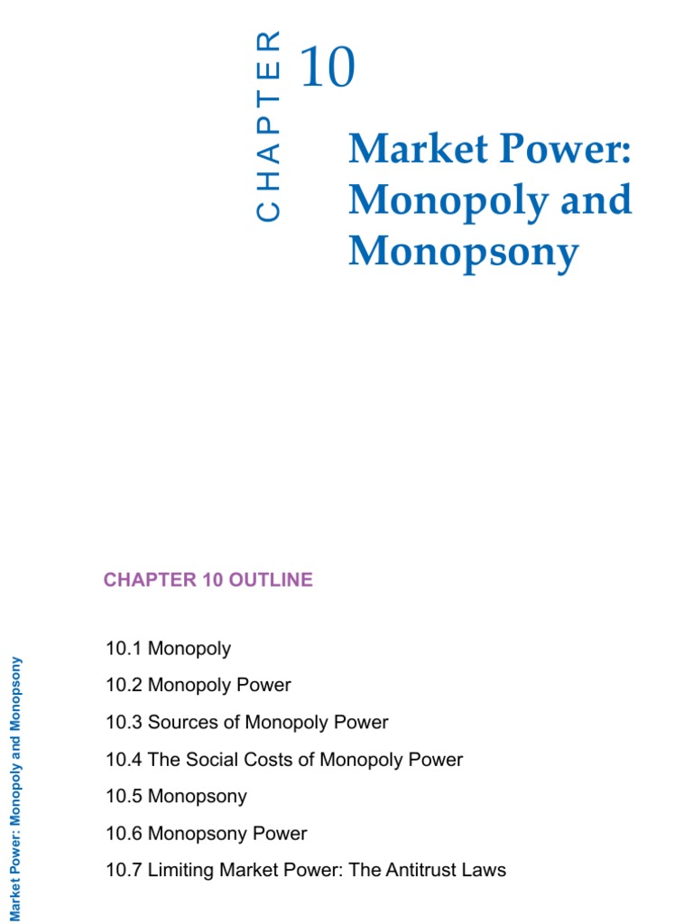Understanding Monopoly and Monopsony Power | PDF | Market Power | Monopoly