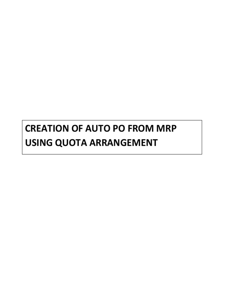 Auto PO Process Using MRP | PDF | Computing | Software