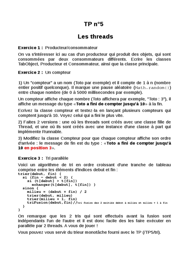 TP Threads | PDF