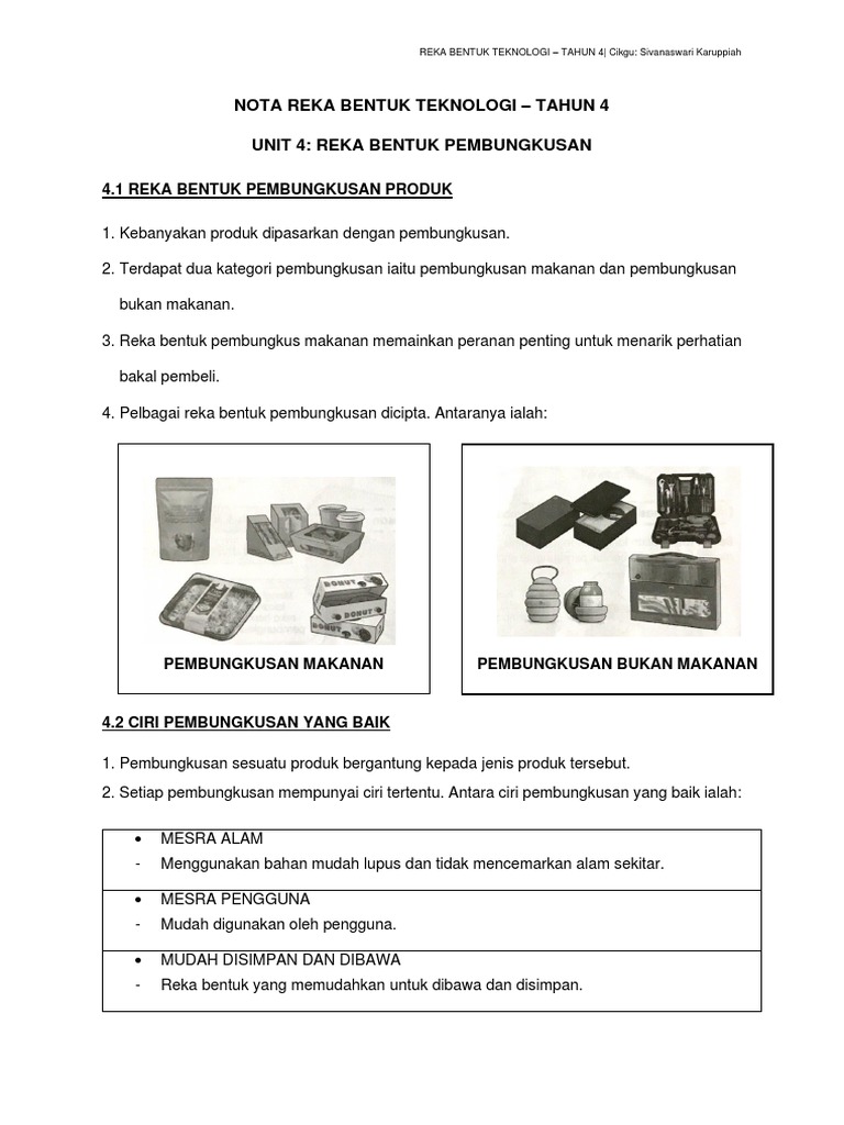 Nota RBT - Tahun 4 | PDF