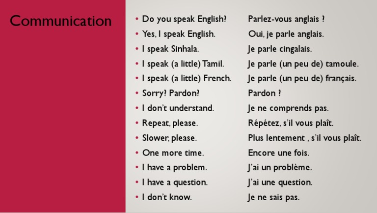 Communication de base en français | PDF | Arts du langage et discipline ...