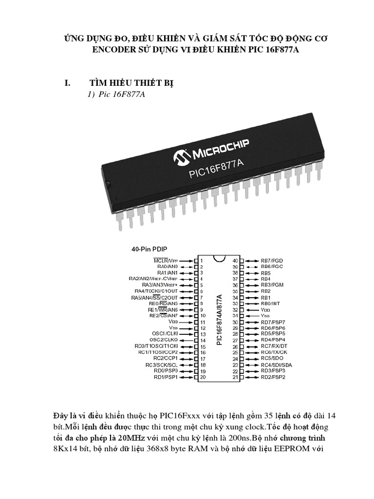 (123doc) Bao Cao Dieu Khien Toc Do Dong Co Bang Vi Dieu Khien Pic 16f877a | PDF