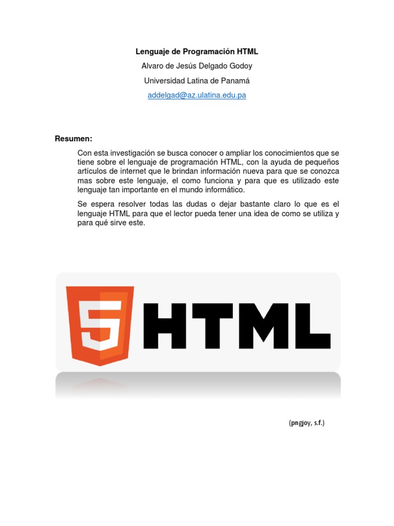 Lenguaje de programación HTML | PDF | HTML | Lenguaje de marcado