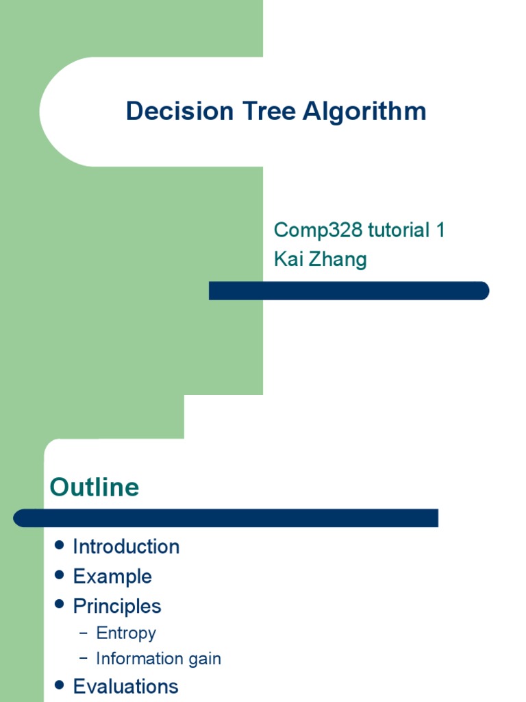 Decision Tree Algorithm: An Introduction to Classification and Prediction Using Entropy ...
