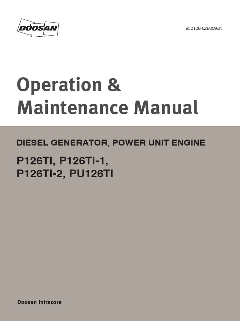 Manual Doosan P126TI DP126 PU126TI | Download Free PDF | Internal ...