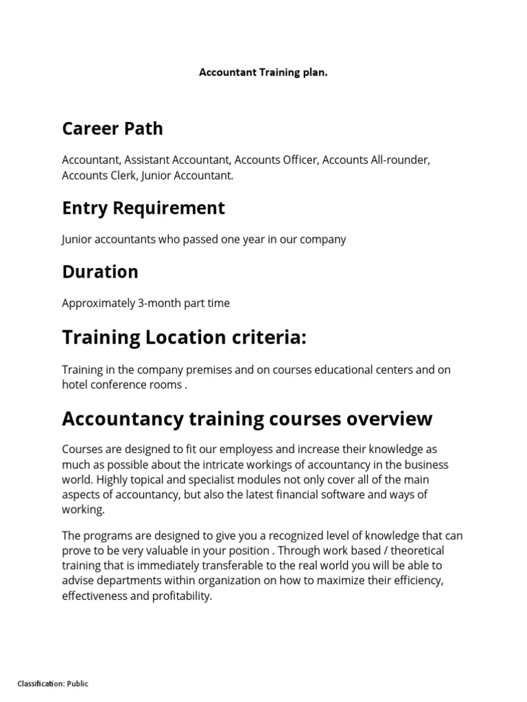 Training Plac Accountant | PDF | Accounts Payable | Financial Services
