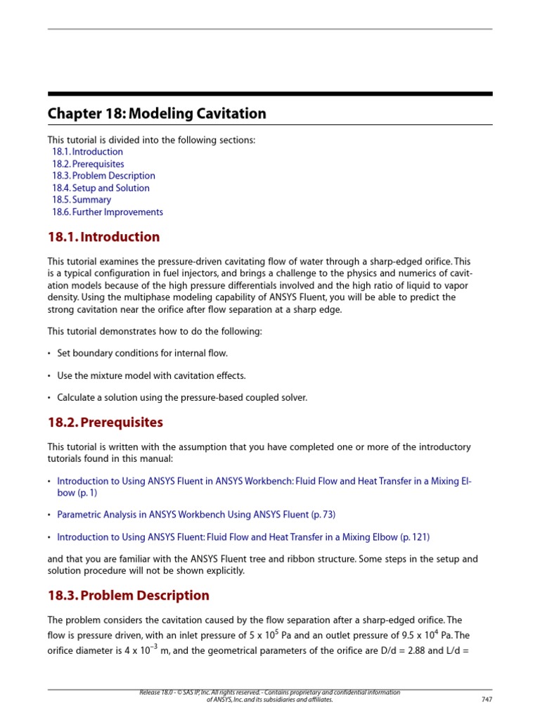 Chapter 18. Modeling Cavitation | PDF | Fluid Dynamics | Turbulence