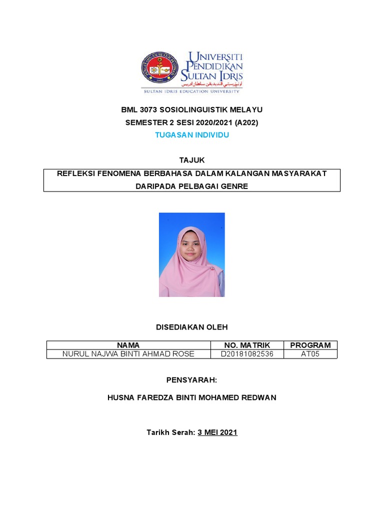 Refleksi Fenomena Berbahasa Dalam Kalangan Masyarakat Daripada Pelbagai ...