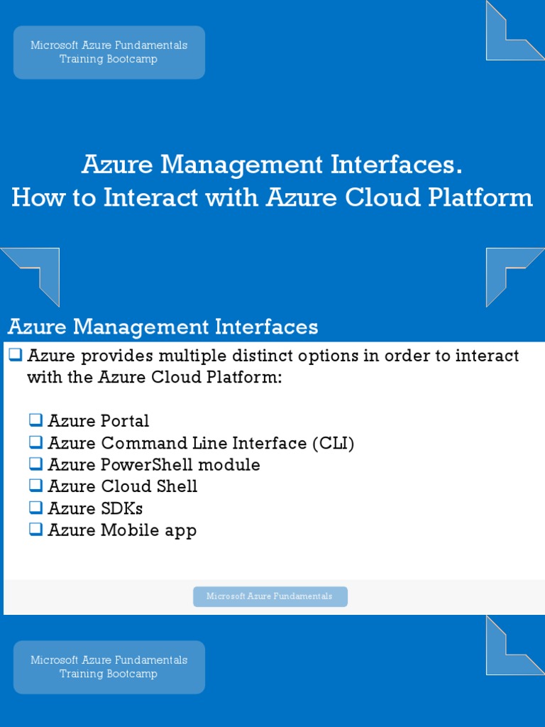 2.5 Azure Management Interfaces | PDF | Microsoft Azure | Shell (Computing)