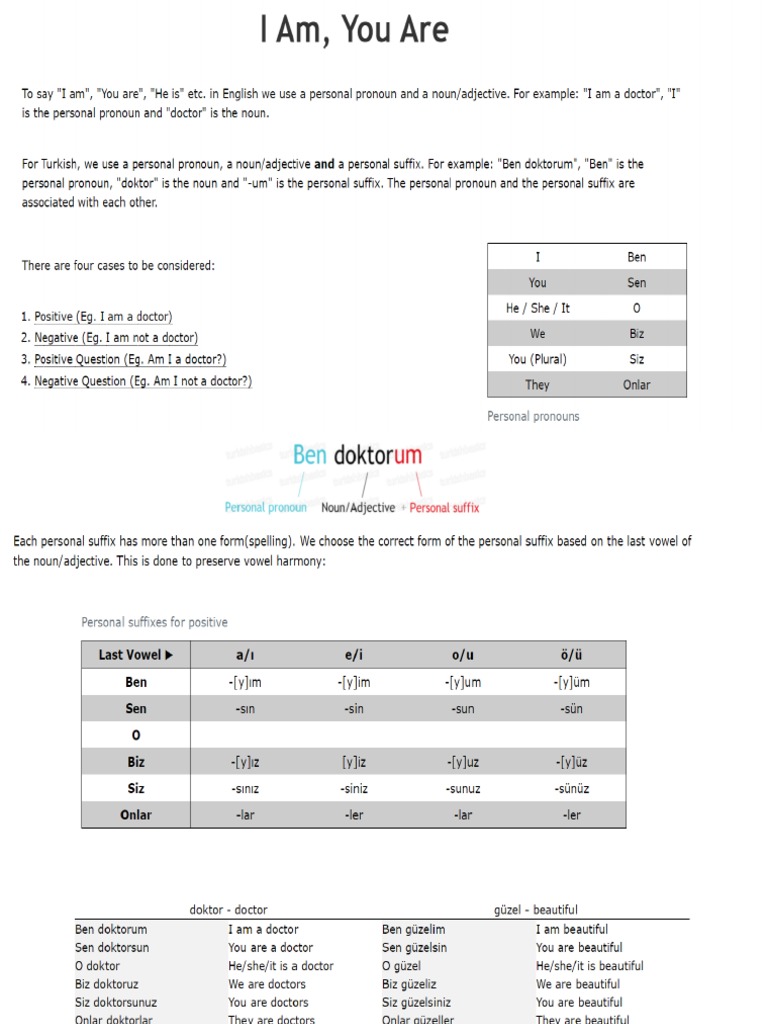 I Am (Turkish) | PDF