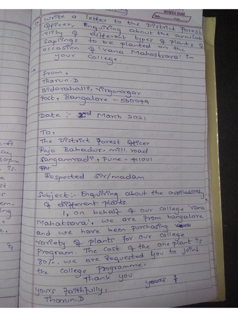 English Letter Writing | PDF