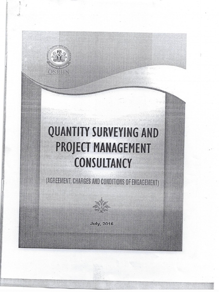 Quantity Surveyors Scale of Fees & Conditions of Engagement | PDF