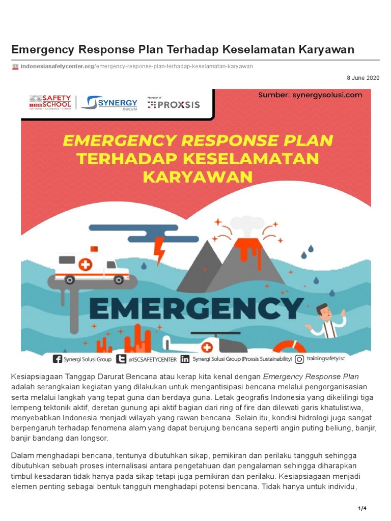 Emergency Response Plan | PDF