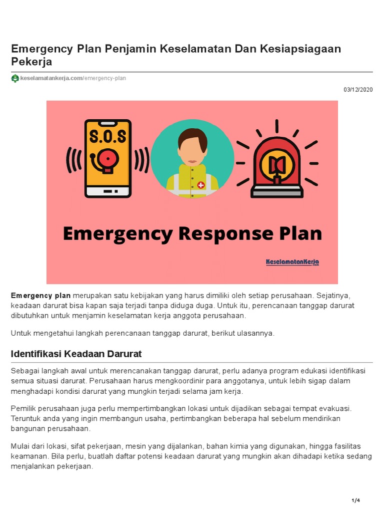 Emergency Plan | PDF