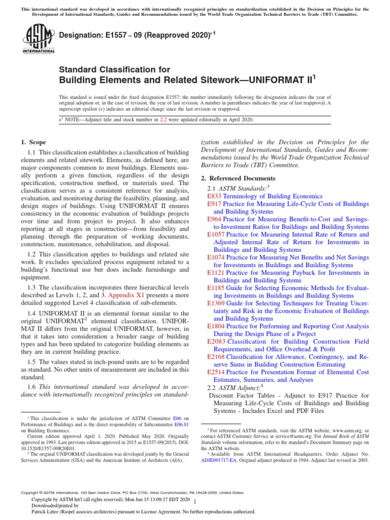 Astm E1557 09 (2020) | PDF | Building | Economic Sectors