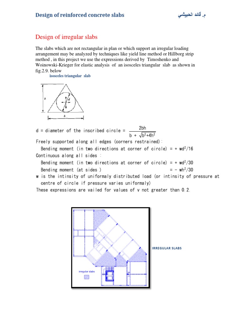 Design of Reinforced Concrete Irregular Slabs Using Yield Line and ...