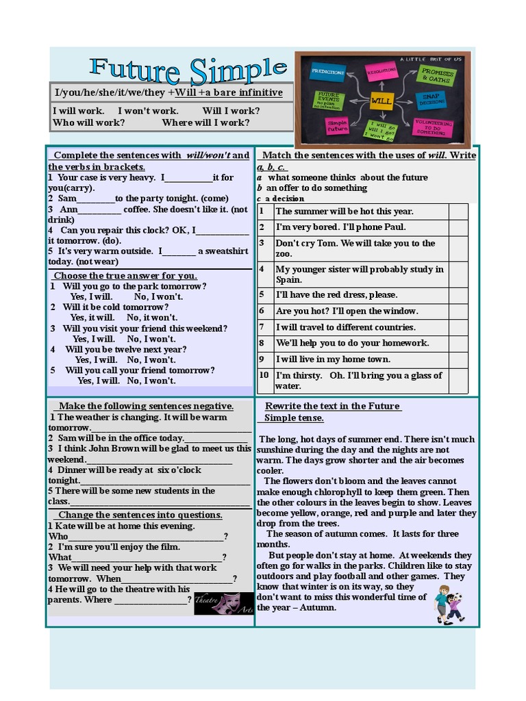 Future Simple Tense Exercises | PDF | Morphology | Language Mechanics