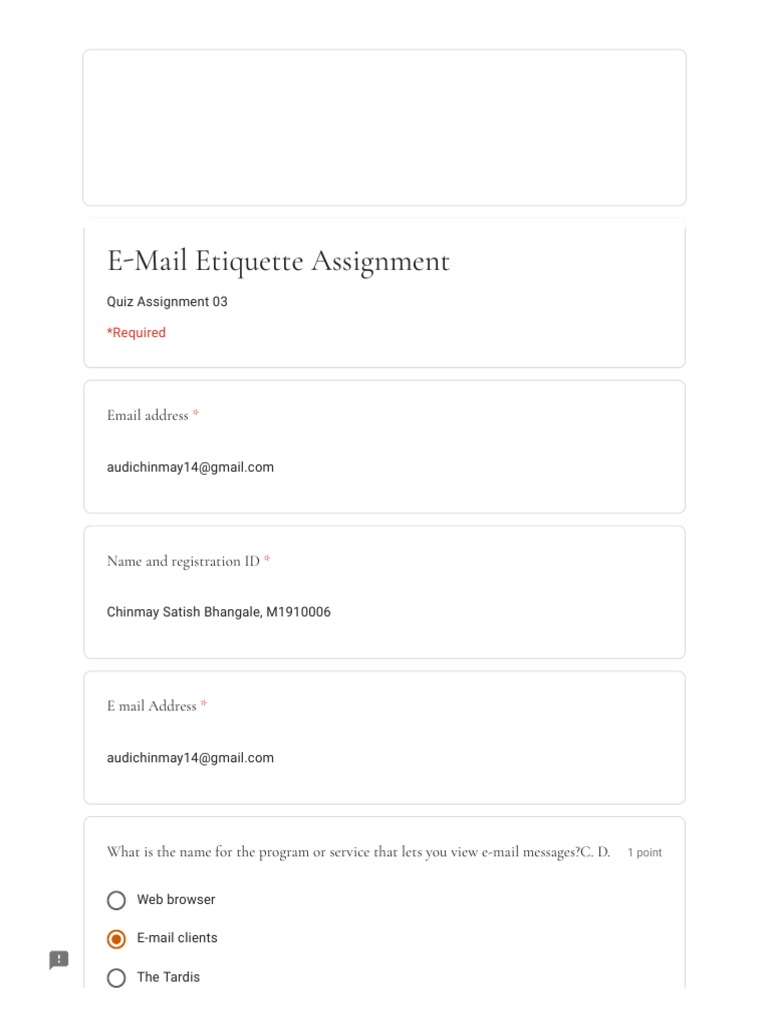 E-Mail Etiquette Assignment | PDF | Layoff | Communication