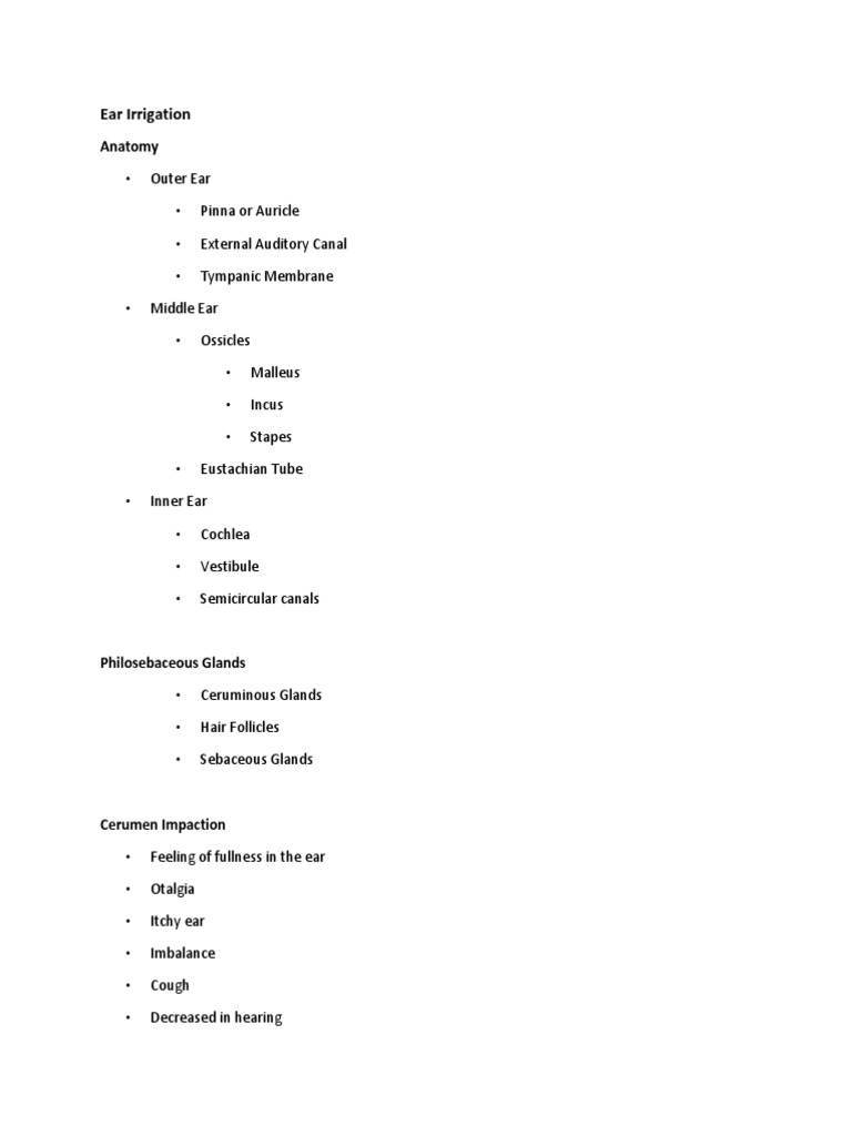 Ear and Eye Irrigation Procedures | PDF | Ear | Senses