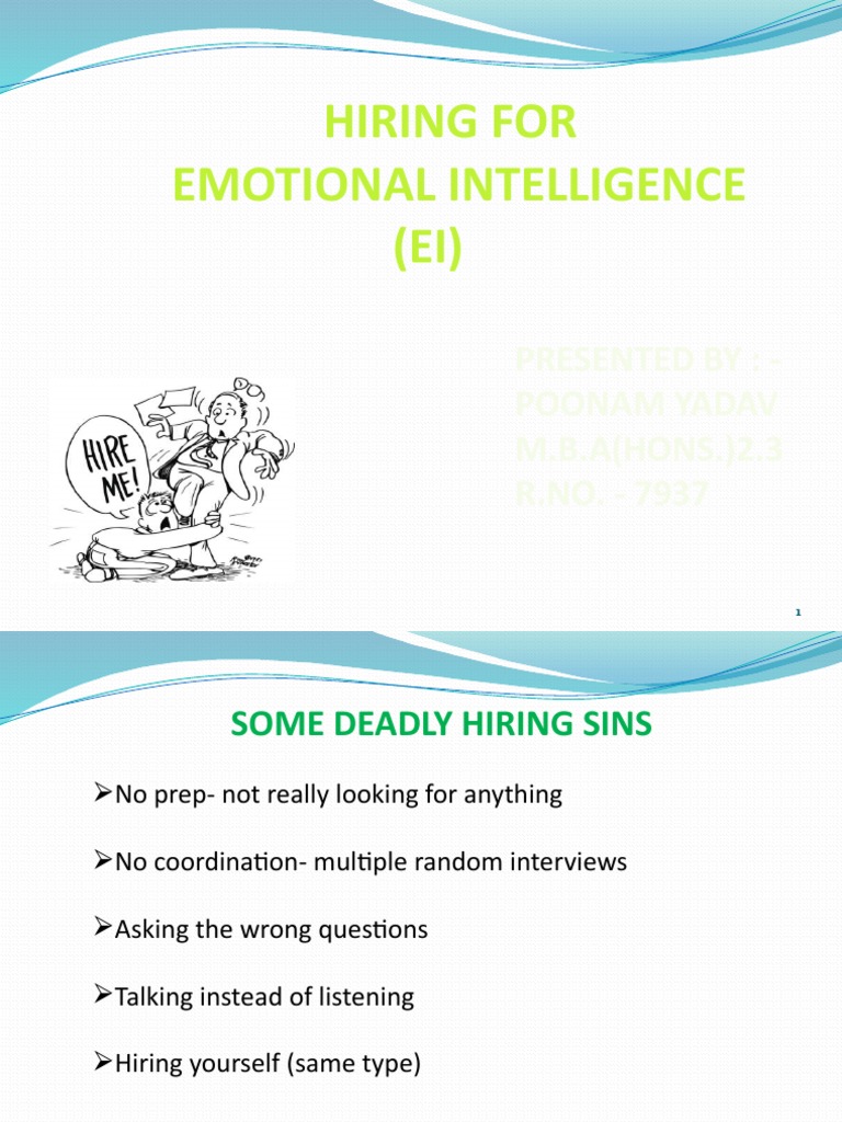Hiring For Emotional Intelligence | PDF | Emotional Intelligence ...