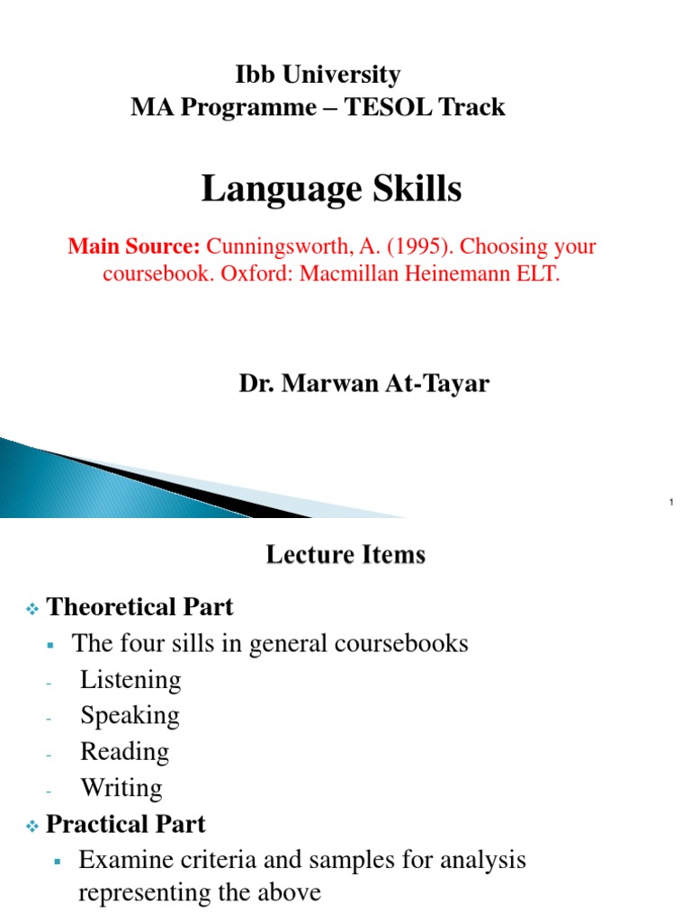 8 Language Skills | PDF | Reading Comprehension | Vocabulary