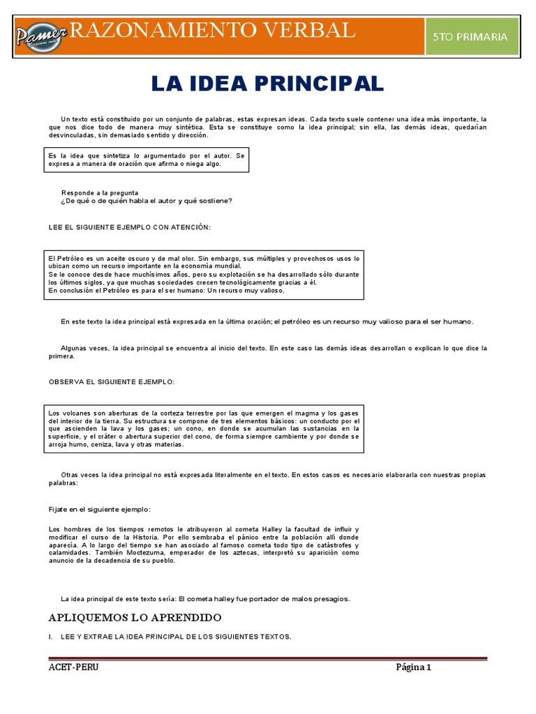 La Idea Principal | PDF | Marte | Tierra