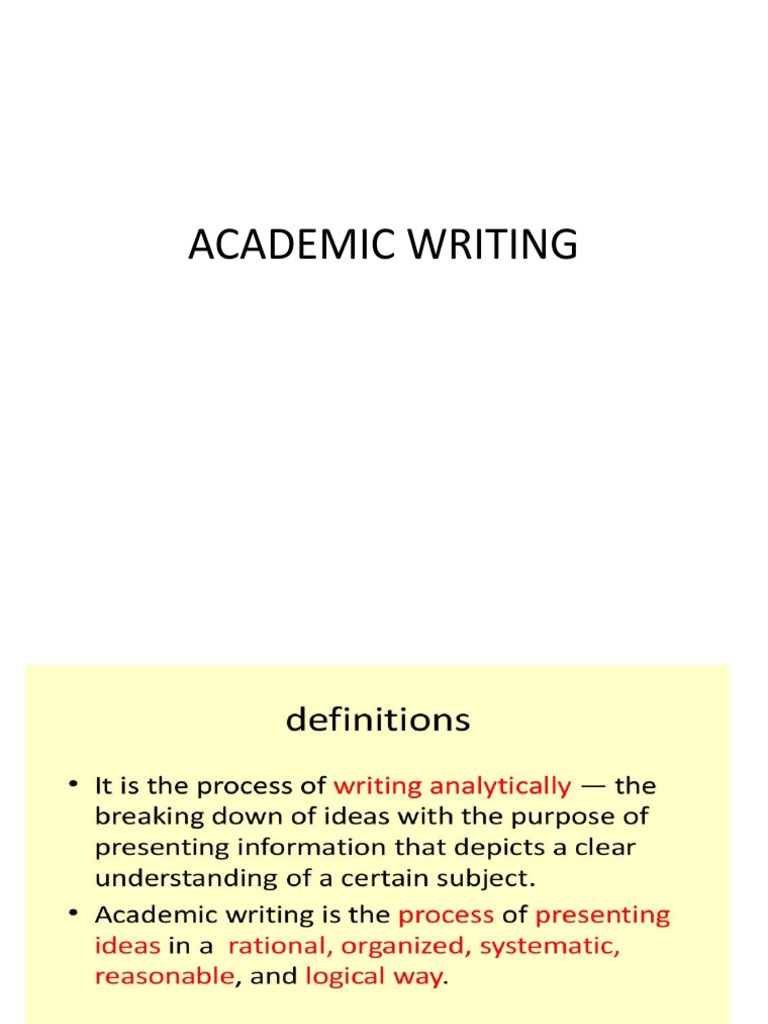 Academic Writing PPT 1 | PDF