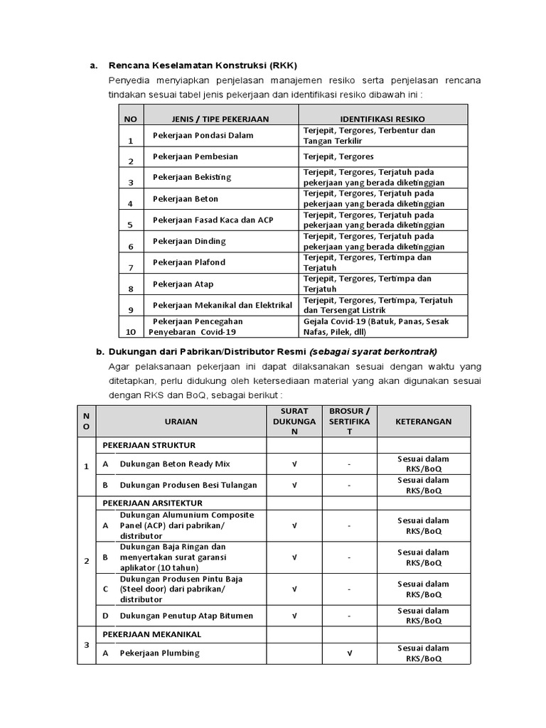 Rencana Keselamatan Konstruksi k3 | PDF
