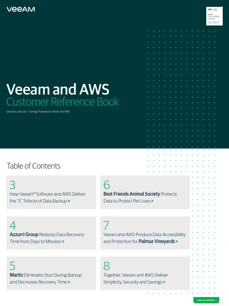 Veeam and AWS: Customer Reference Book | PDF | Backup | Amazon Web Services