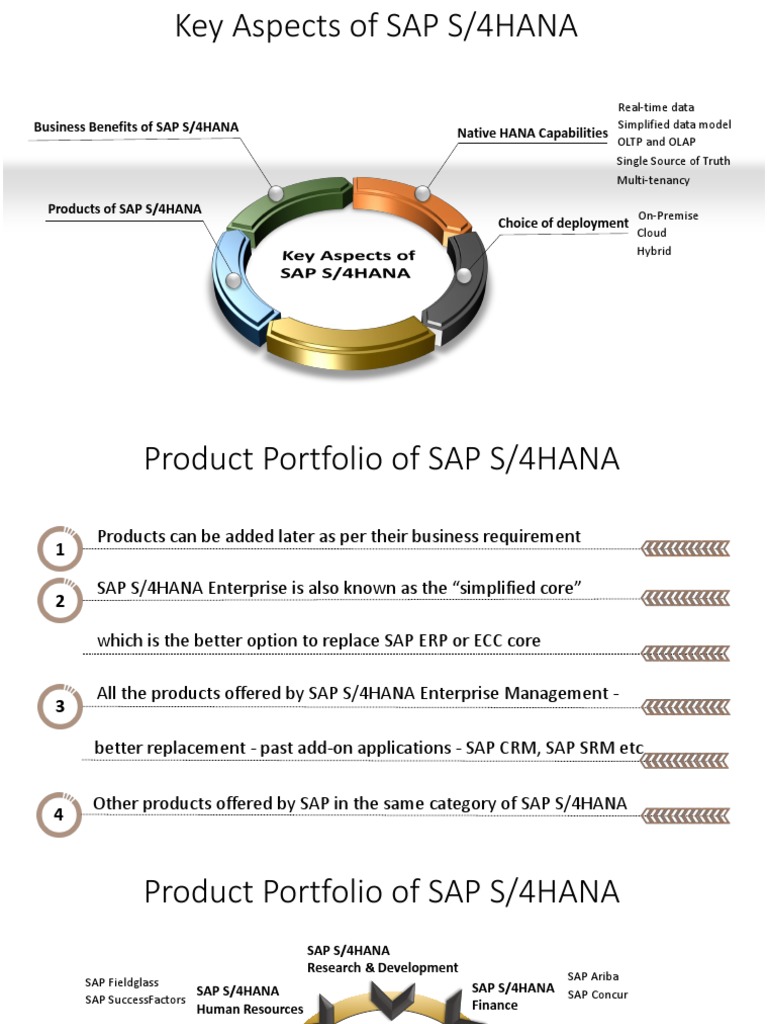 Product Portfolio of SAP S4HANA | PDF