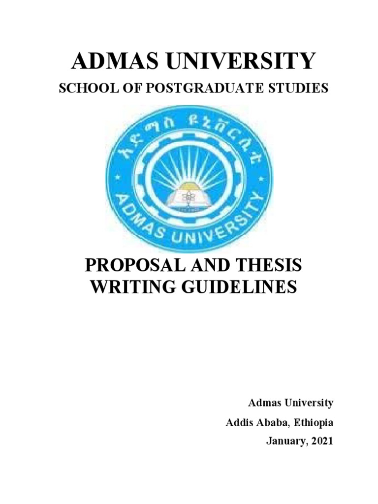 Admas University: Proposal and Thesis Writing Guidelines | PDF | Thesis ...
