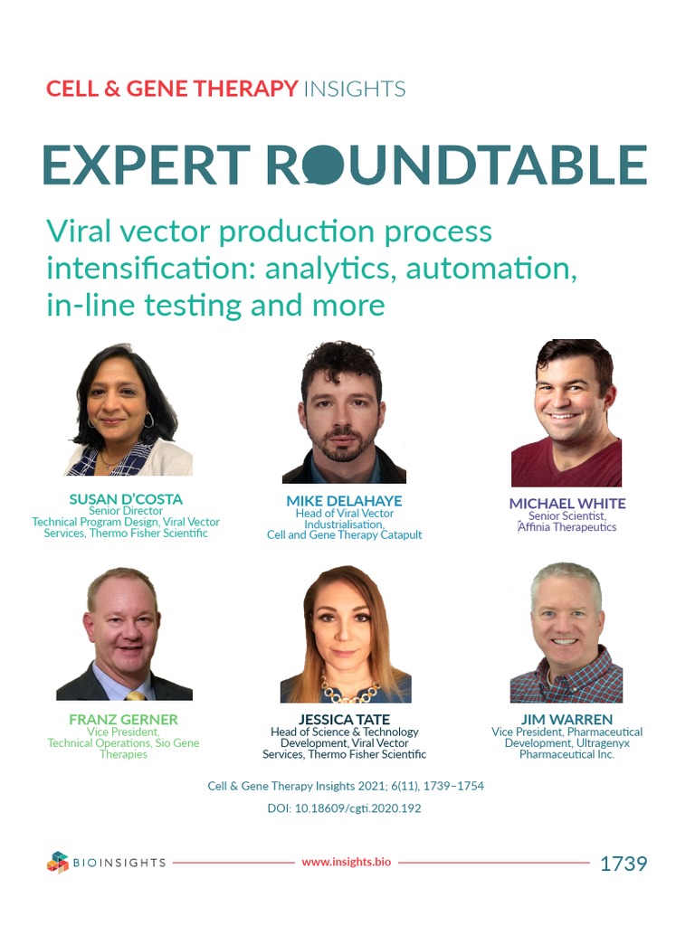 Viral Vector Production Process Intensification: Analytics, Automation ...