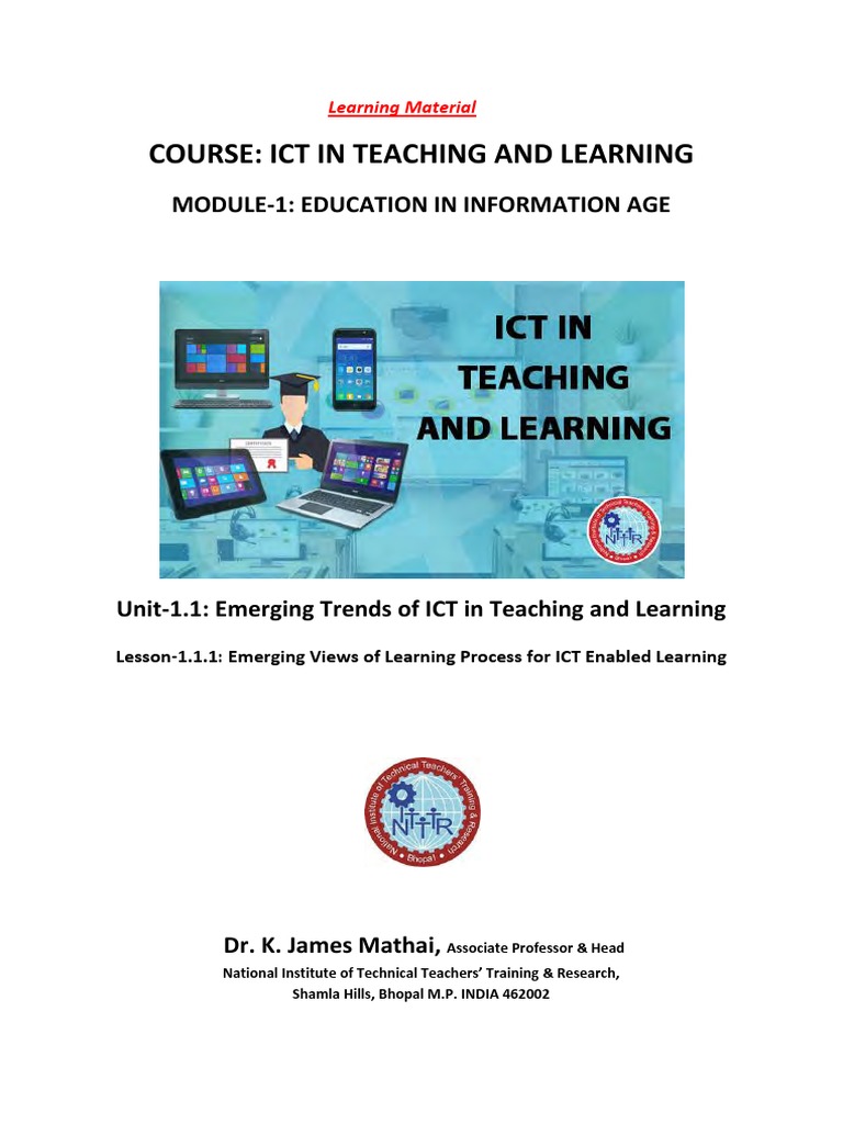 Course: Ict in Teaching and Learning: Module-1: Education in ...