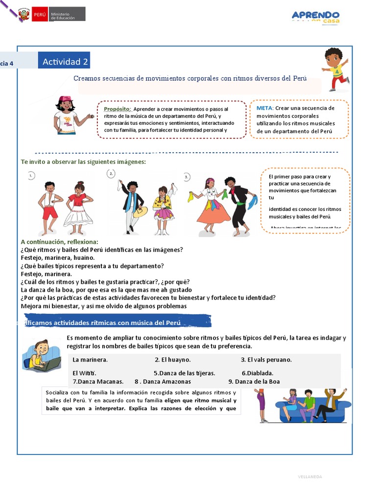 Ficha Actividad Estud. 5° | PDF | Bailes | Ritmo