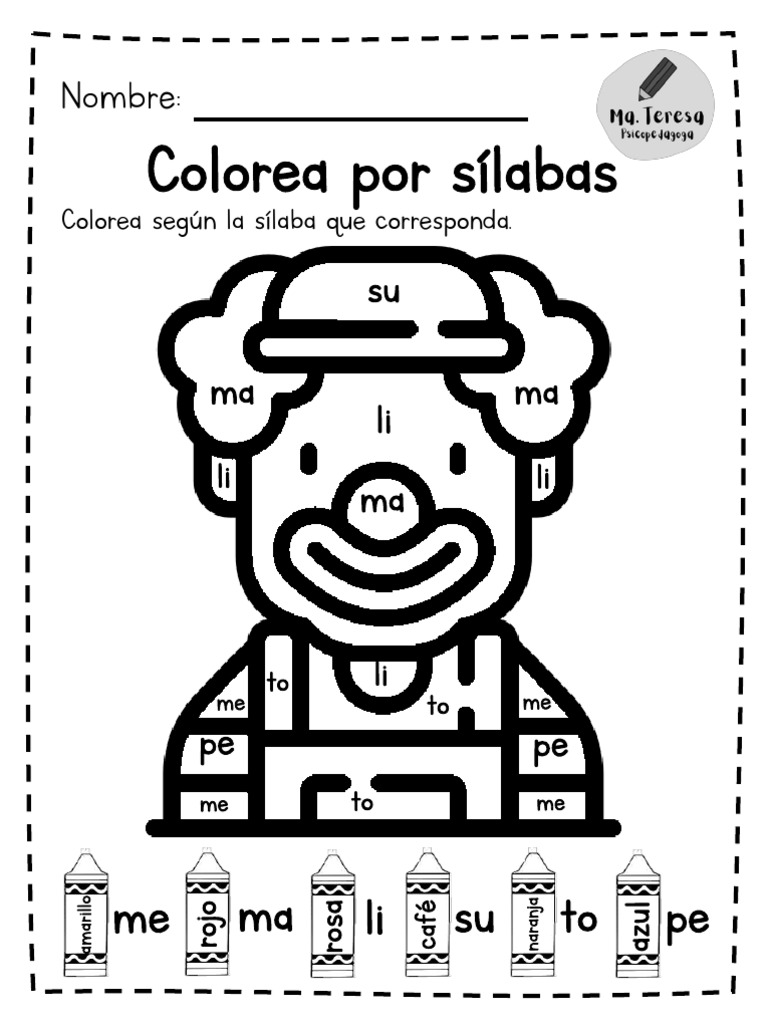 Colorea Por Silaba | PDF