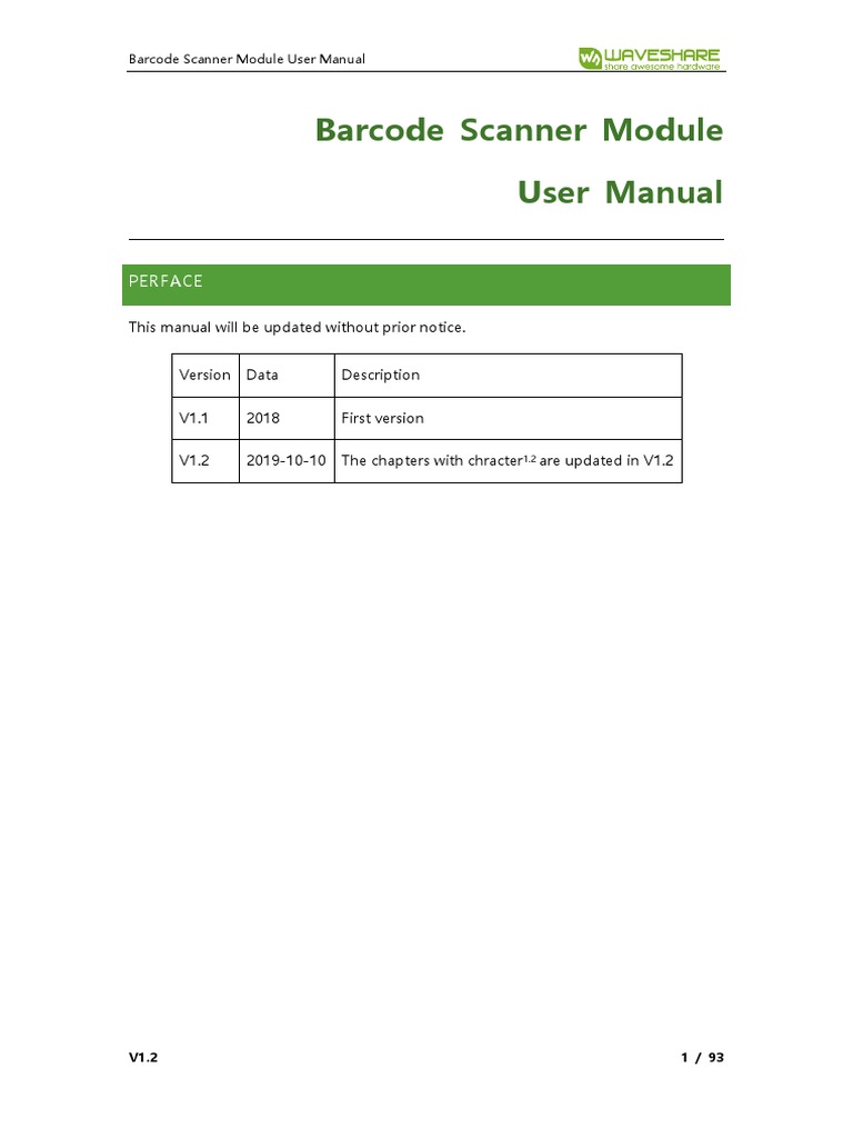 Barcode Scanner Module User Manual | PDF | Barcode | Qr Code