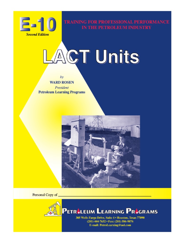 PLP E-10-2003, Lact Units-2nd Ed-Rosen | PDF | Pascal (Unit) | Flow Measurement