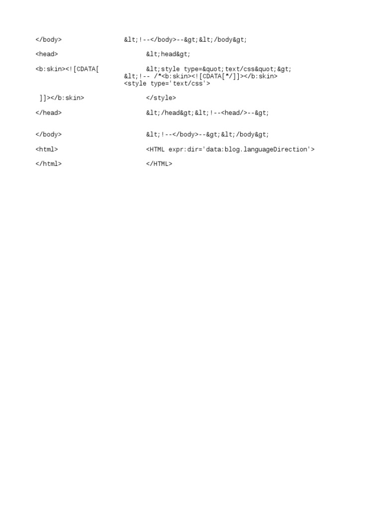 HTML Document Structure Example | PDF | Business | Computers